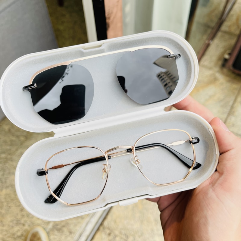 Armação para Grau 2 em 1 Hexagonal Egon - Loja 99 Óculos